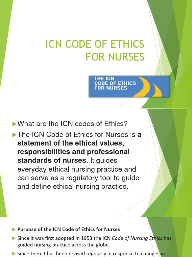 Icn Code of Ethics For Nurses 1 | PDF | Nursing | Patient Safety