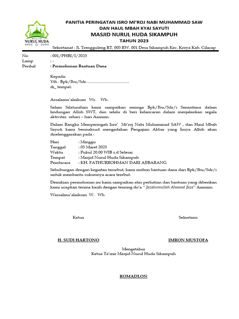 Proposal Rajaban | PDF