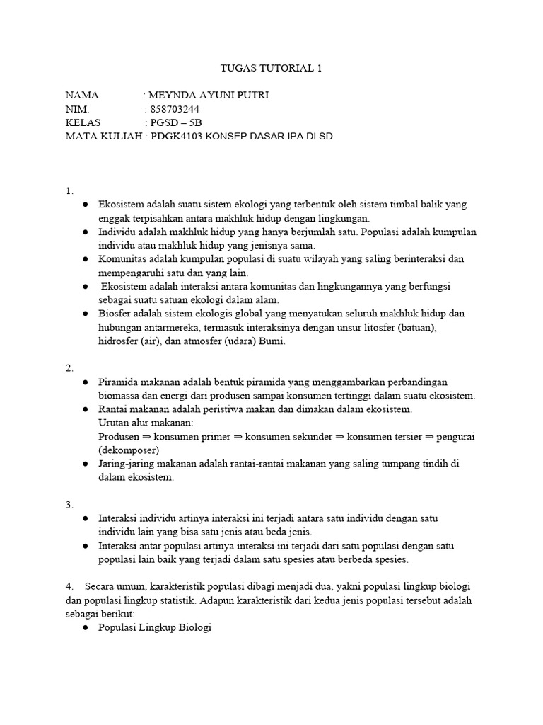 Tugas Tutorial 1 - PDGK4103 Konsep Dasar Ipa Di SD - Meynda Ayuni Putri ...