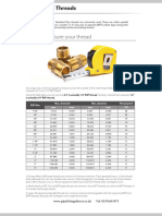 BSP - BSPT Thread Chart - British Metrics | PDF | Plumbing | Tools