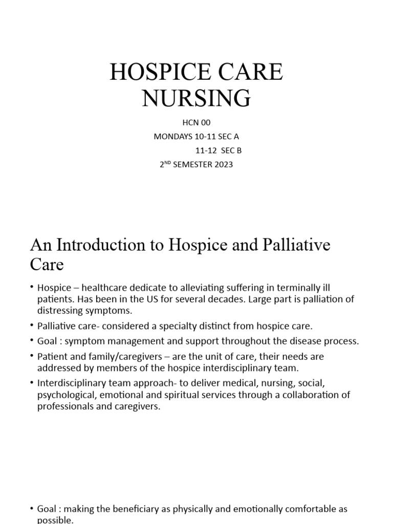 Overview of Hospice Care and History | PDF | Palliative Care | Hospice