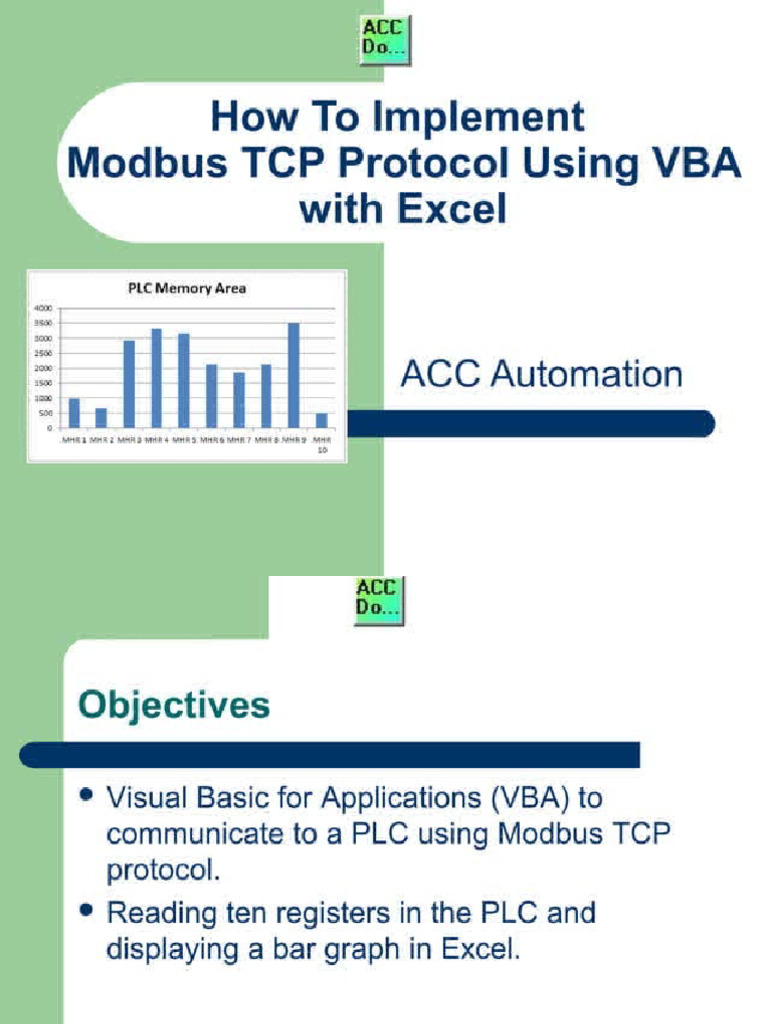 How To Implement Modbus Tcp Protocol Using Excel Pdf