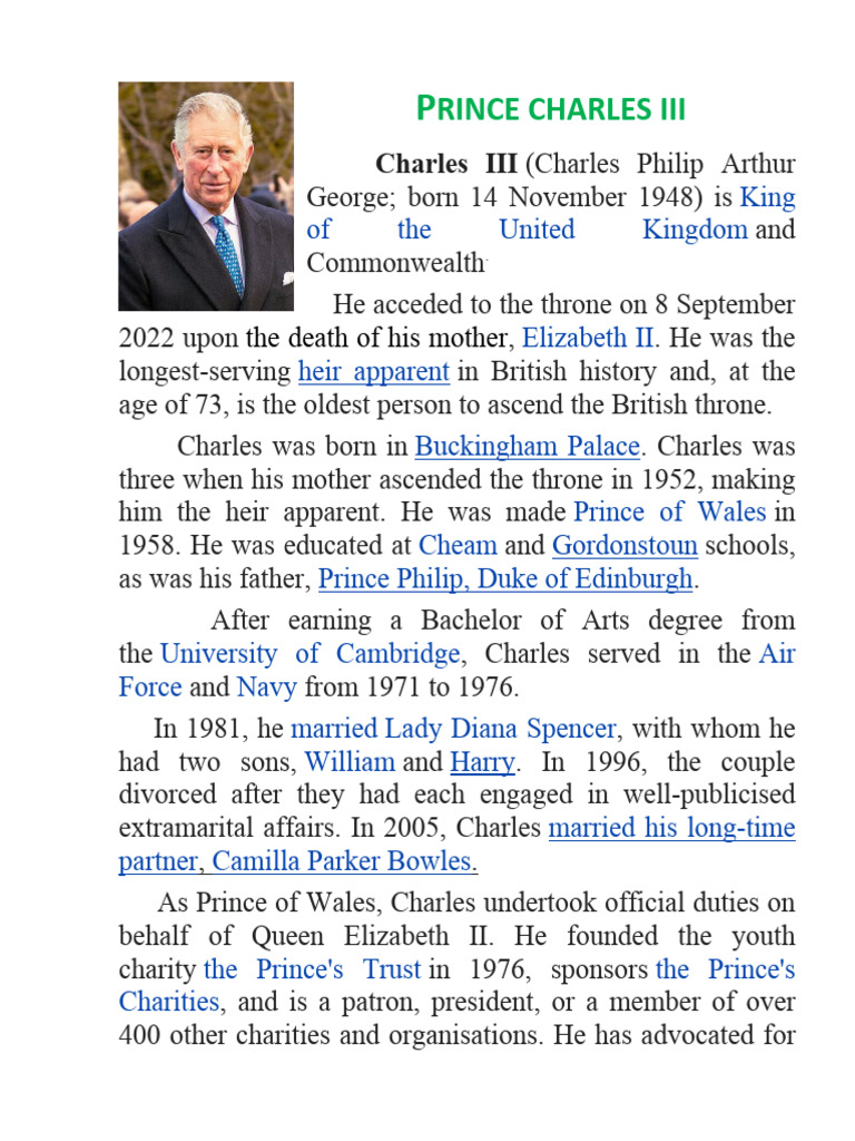 Prince Charles III | PDF