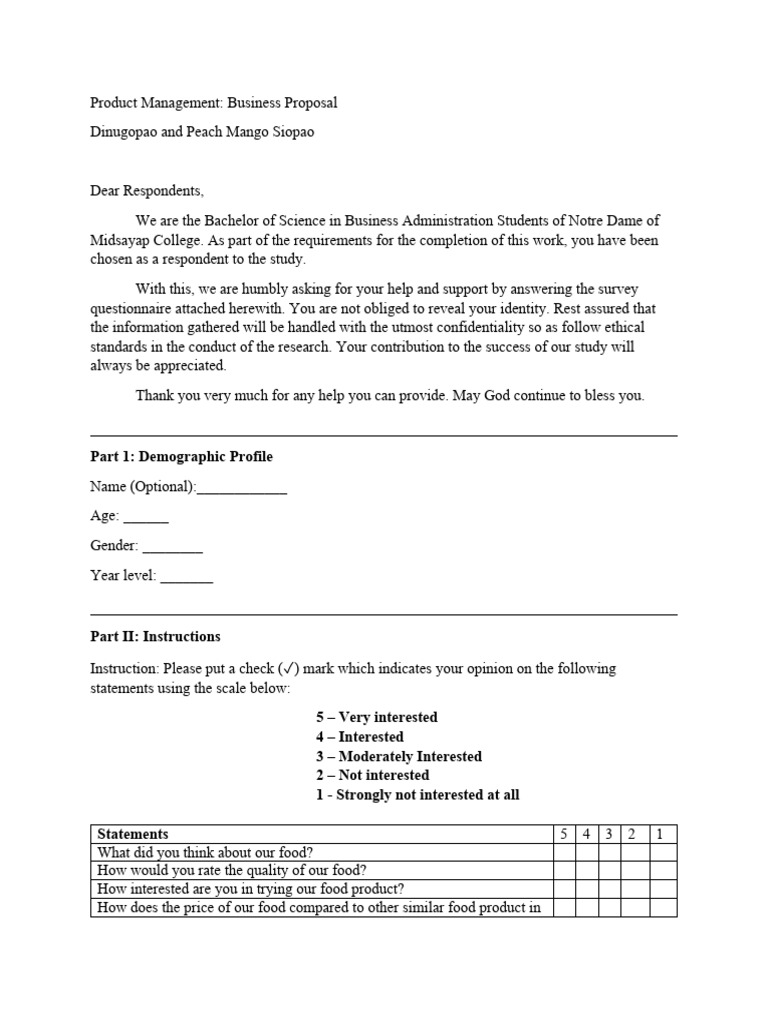 Product Management | PDF | Questionnaire