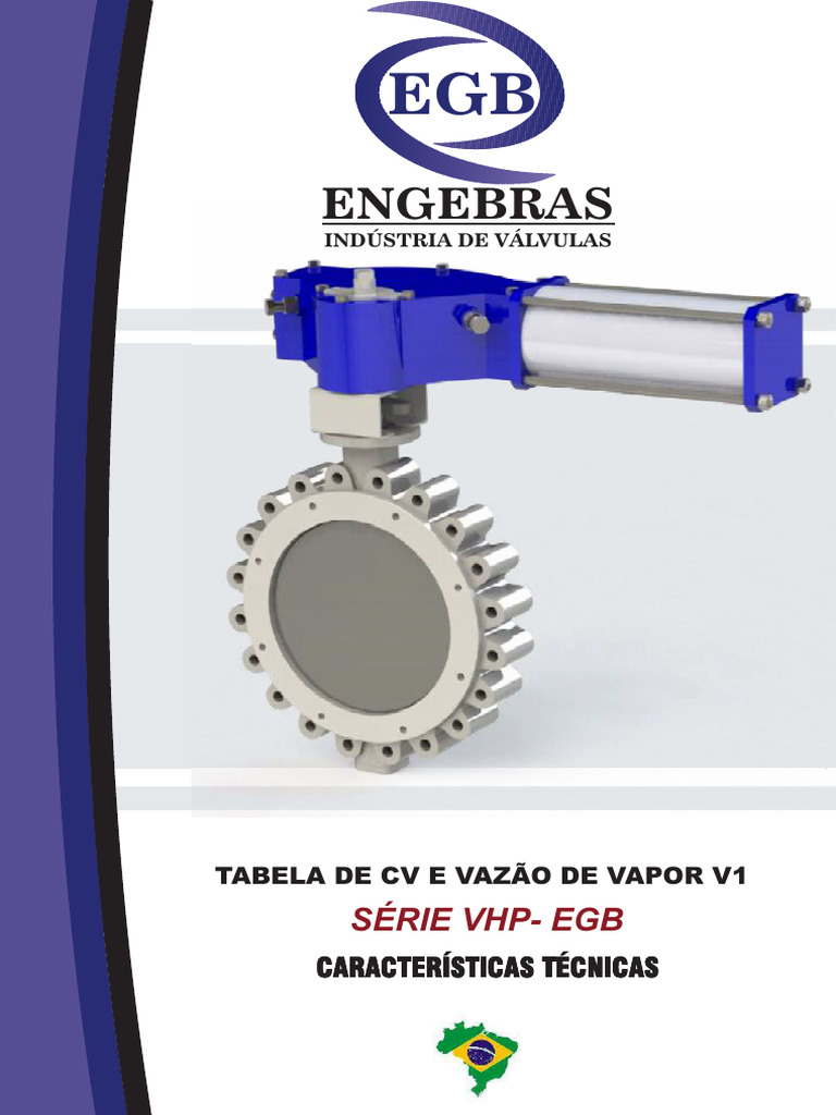 Tabela de CV e Vazão para Vapor V1 - VHP Egb | PDF