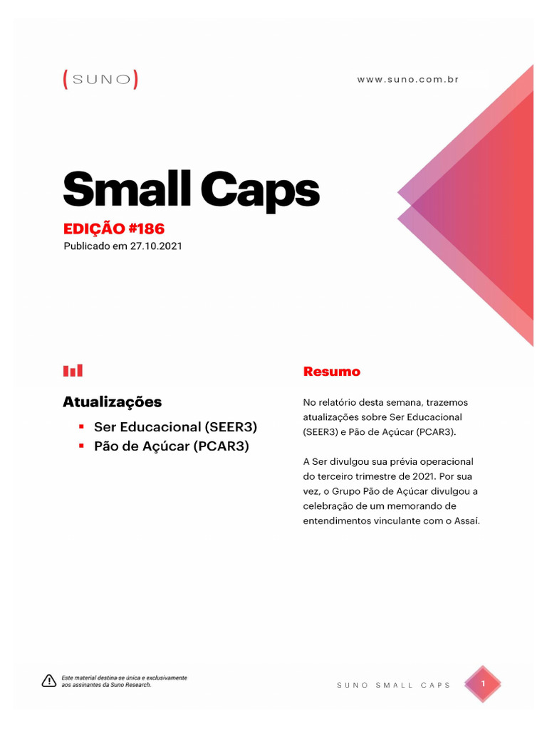 Suno - Small Caps - 186 | PDF