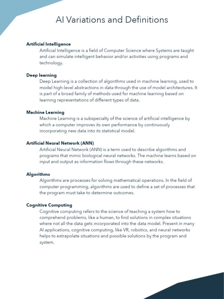 AI Terms | PDF | Artificial Intelligence | Intelligence (AI) & Semantics
