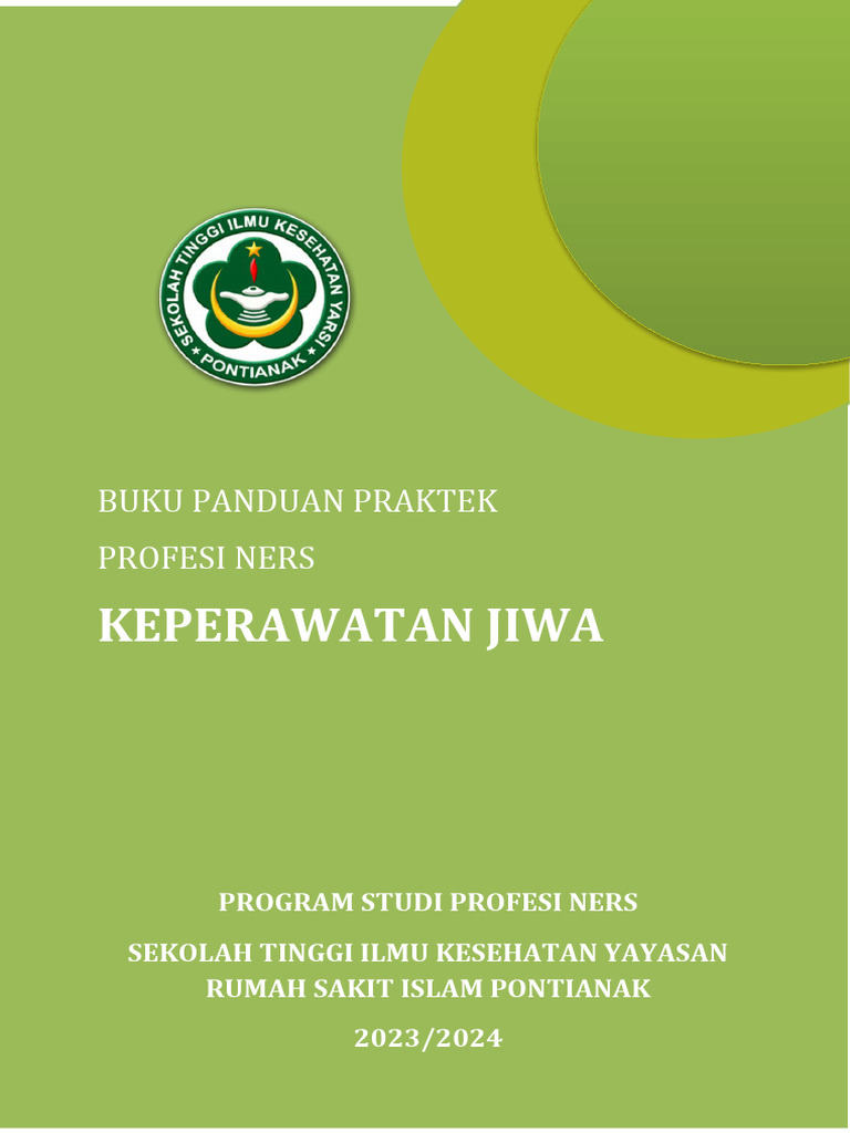 Buku Panduan Keperawatan Jiwa Profesi Reg.20023 | PDF | Karier & Perkembangan
