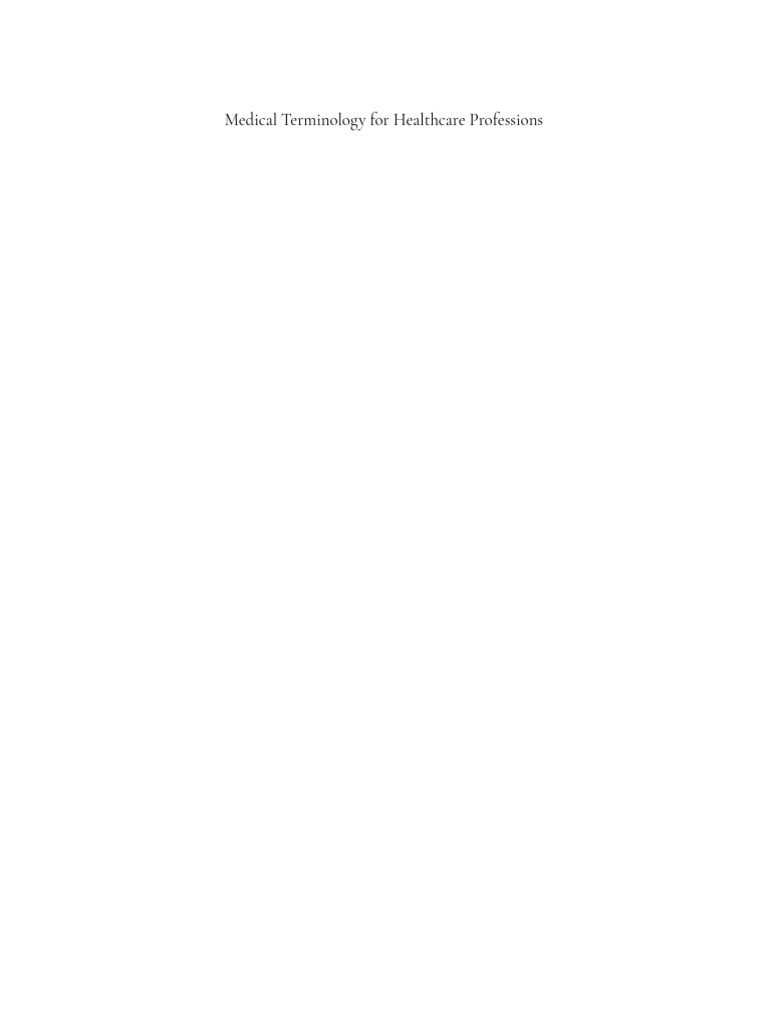 Medical Terminology For Healthcare Professions 1693506564 | PDF ...