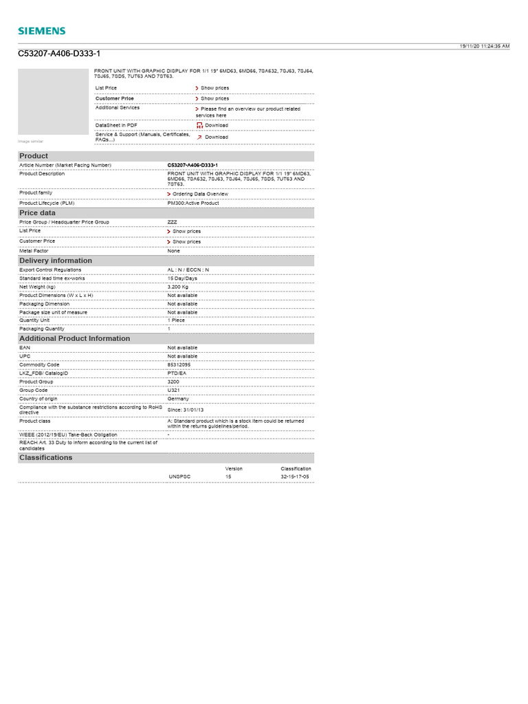 Data Sheet C53207-A406-D333-1 | PDF | Economies | Business