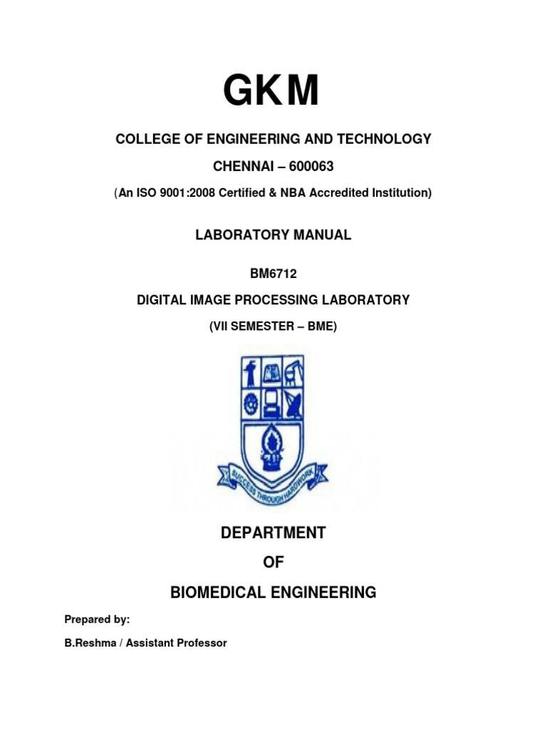 BM6712 Digital Image Processing Laboratory | Download Free PDF | Rgb ...
