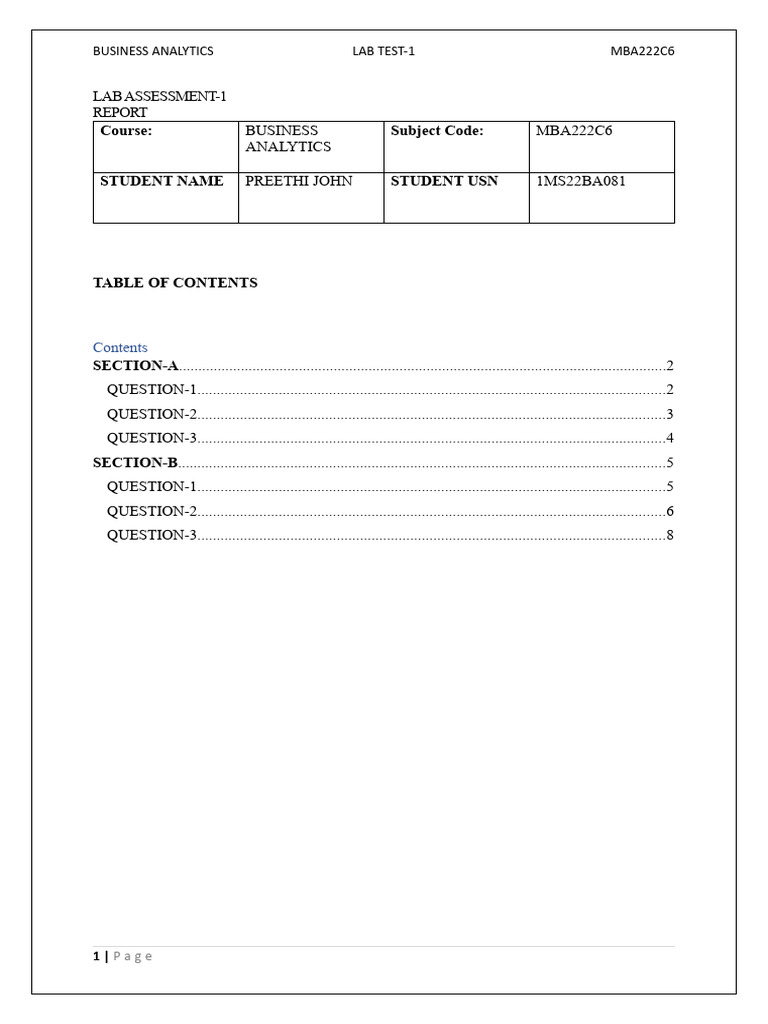 Lab Assessment Report Template | PDF | Database Index | Databases Lab Assessment Report Template | PDF | Database Index | Databases