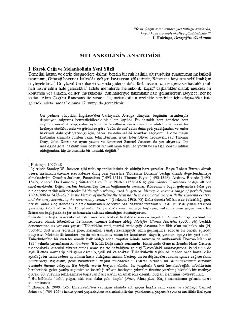 Anatomy of Melancholy and Melancholy in | PDF