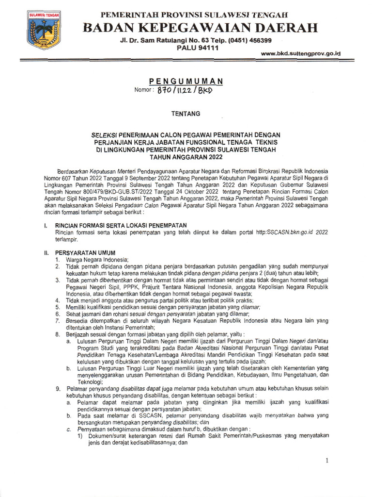 Penerimaan-Pppk-Tenaga-Teknis 202333 | PDF