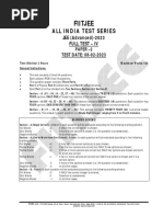 Mathongo Advanced Test Series | PDF | Chemistry | Physics