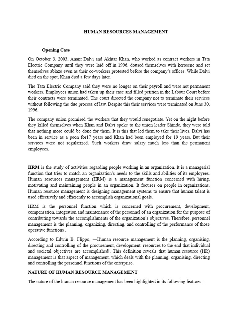 HRM Unit 1 Notes | PDF | Human Resources | Human Resource Management HRM Unit 1 Notes | PDF | Human Resources | Human Resource Management