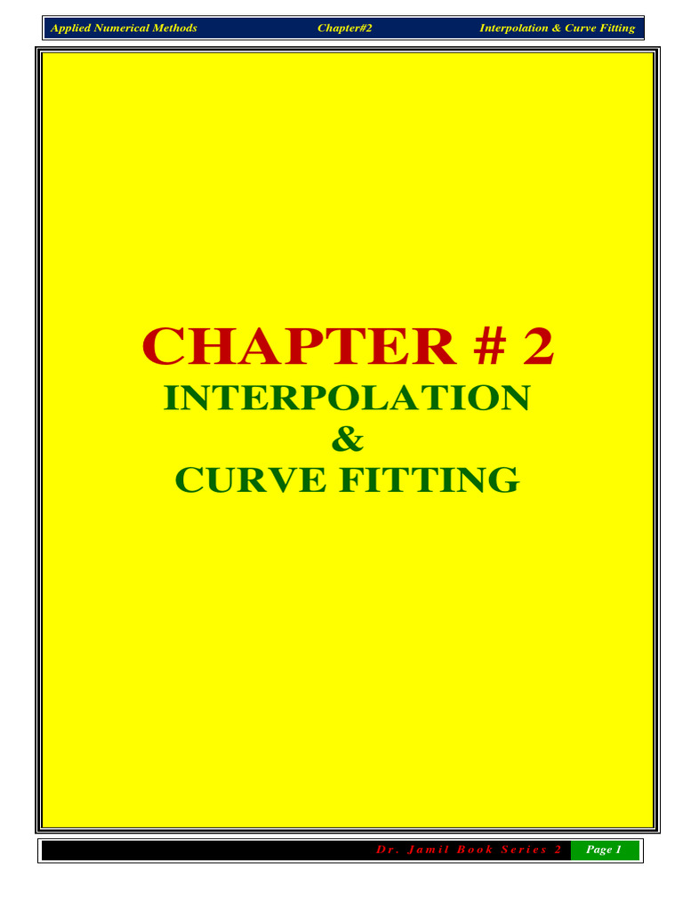 CH#2 Interpolation & Curve Fittings-2nd VersionI-06!11!2023 | PDF | Interpolation | Polynomial