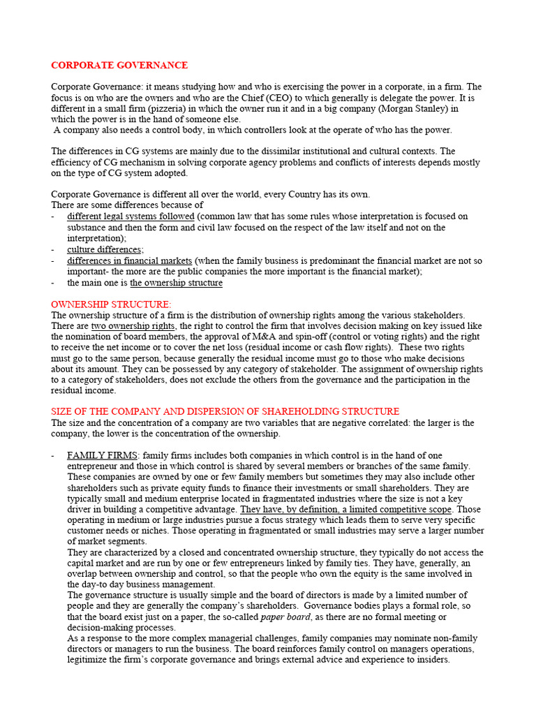 Completo CG | PDF | Corporate Governance | Stocks