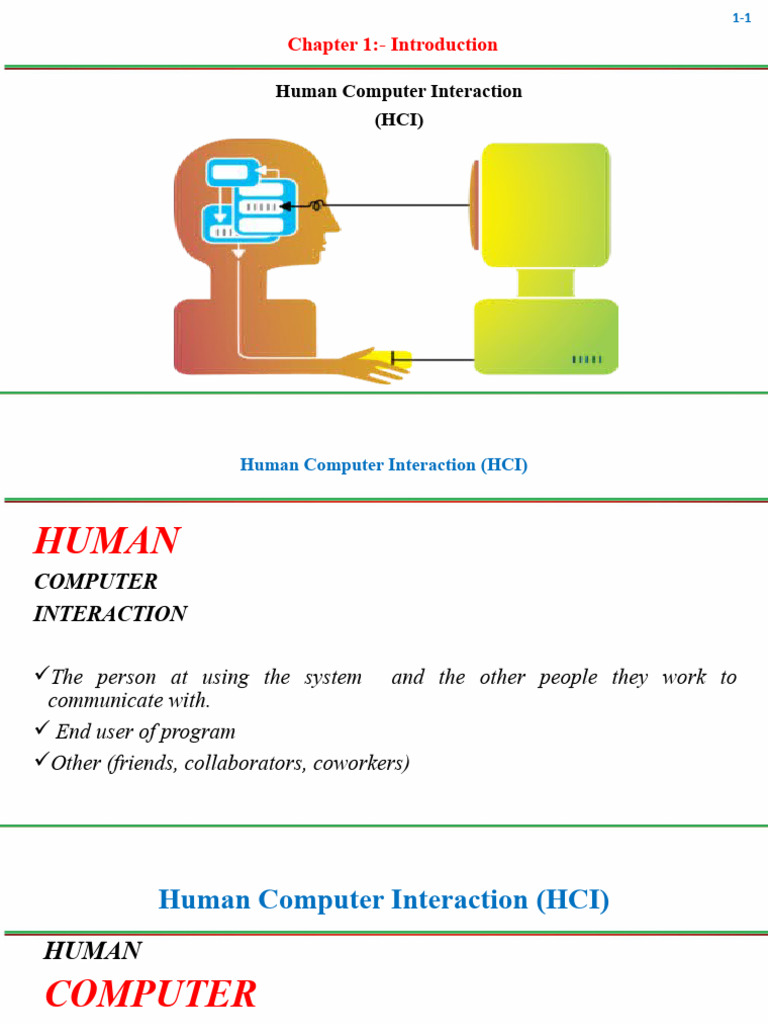 Hci CH 1 | PDF | Human–Computer Interaction | Usability