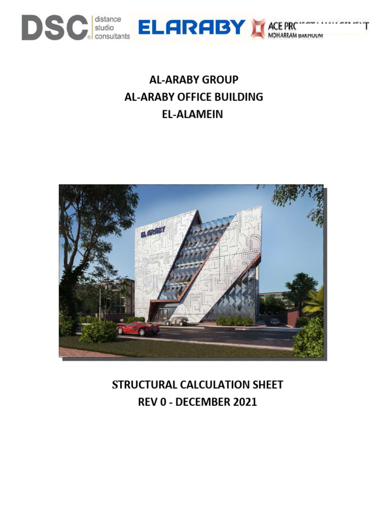 Al Araby Structural Calculation | PDF | Concrete | Strength Of Materials
