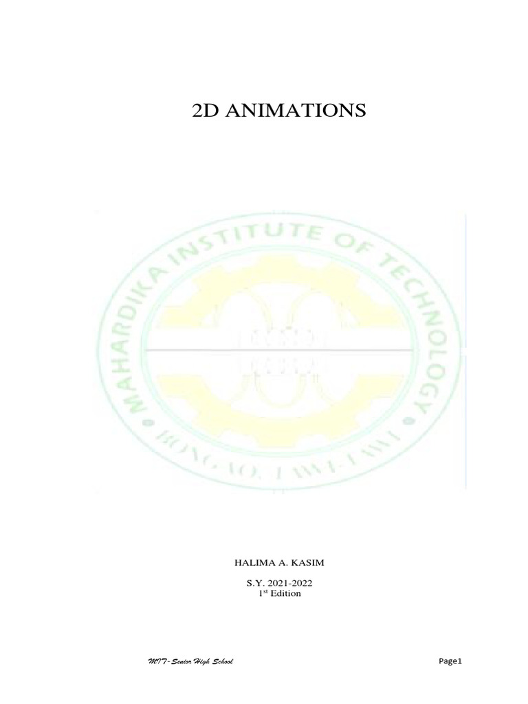 Shs MODULE 2D ANIMATIONS | PDF | Drawing | Animation