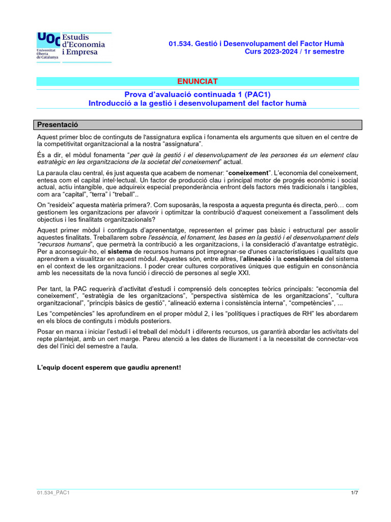 Pac1 20231 Enunciat | PDF