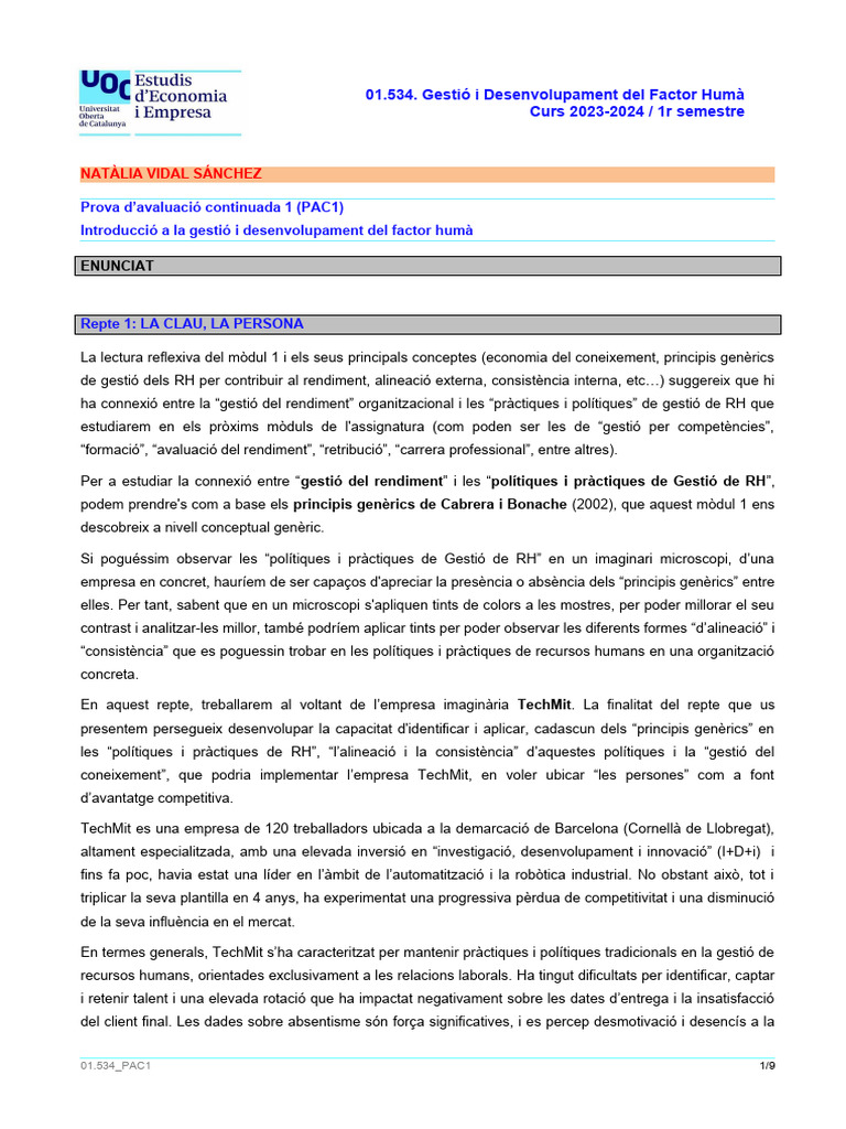 Pac1 Natàlia Vidal | PDF