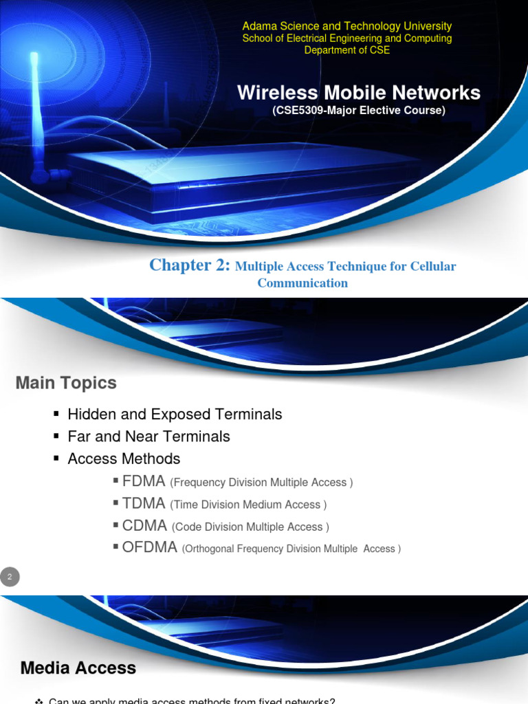 Chapter 2 | PDF | Channel Access Method | Orthogonal Frequency Division Multiplexing