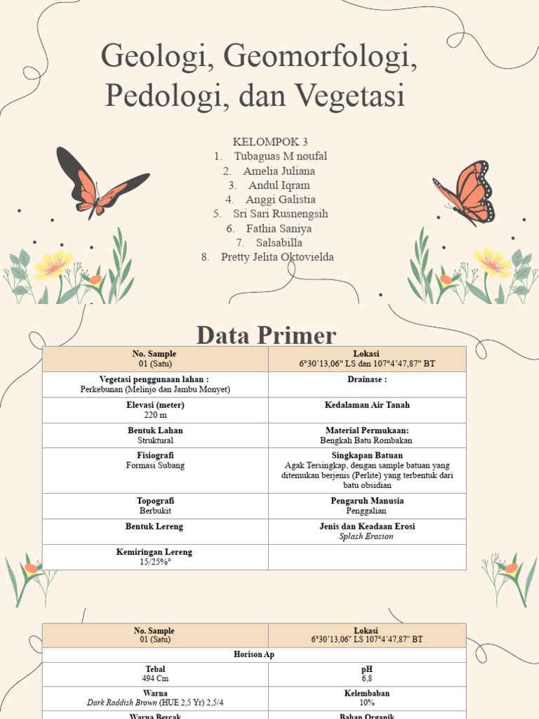 KKL Pedologi, Geologi, Geomorflogi | PDF