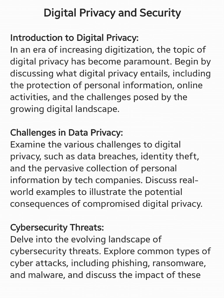 Digital Privacy and Security - 8 | PDF