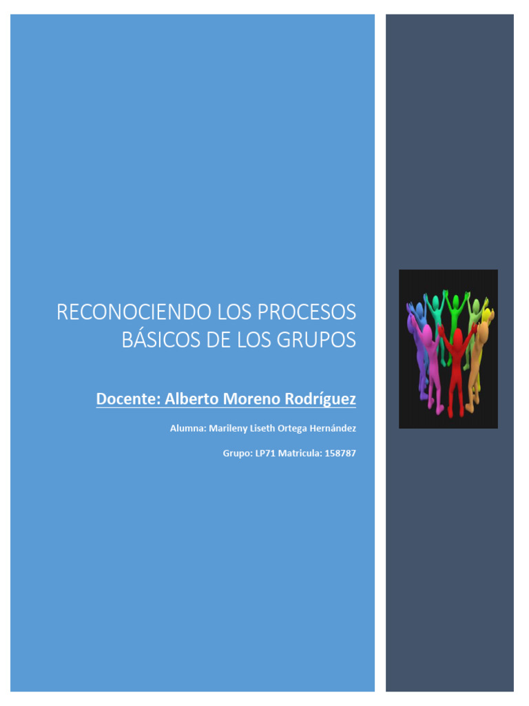Procesos Básicos en la Integración Grupal | PDF | Liderazgo | Cohesión ...
