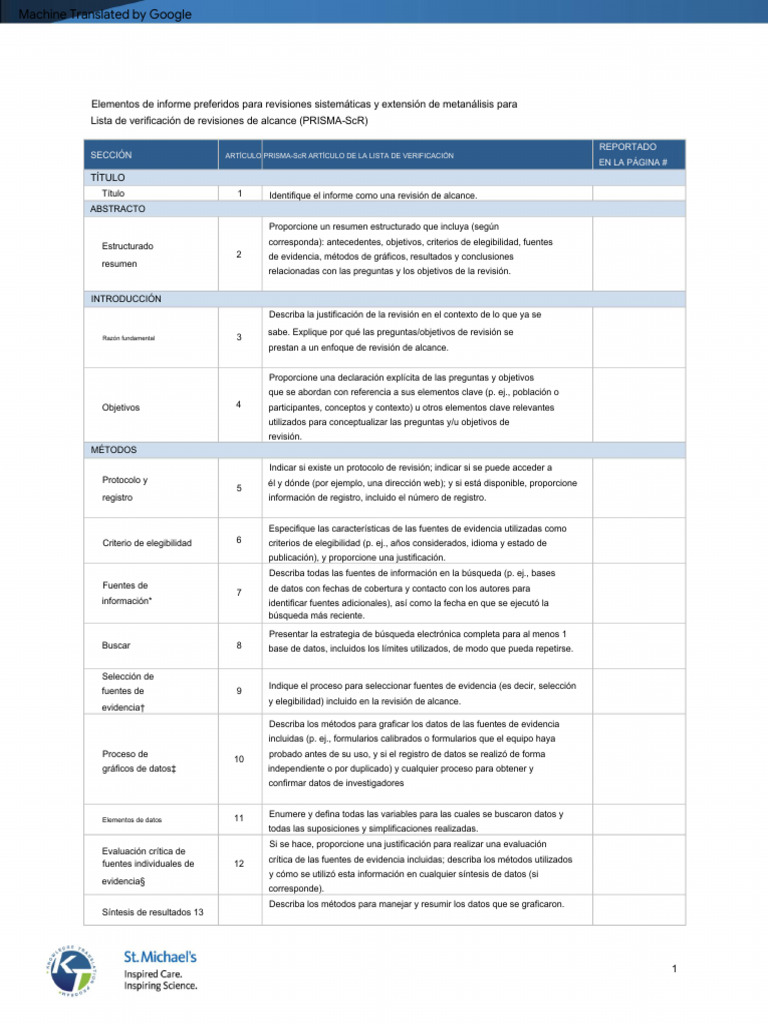 PRISMA SCR Fillable Checklist - 11sept2019 | PDF | Metaanálisis | Science