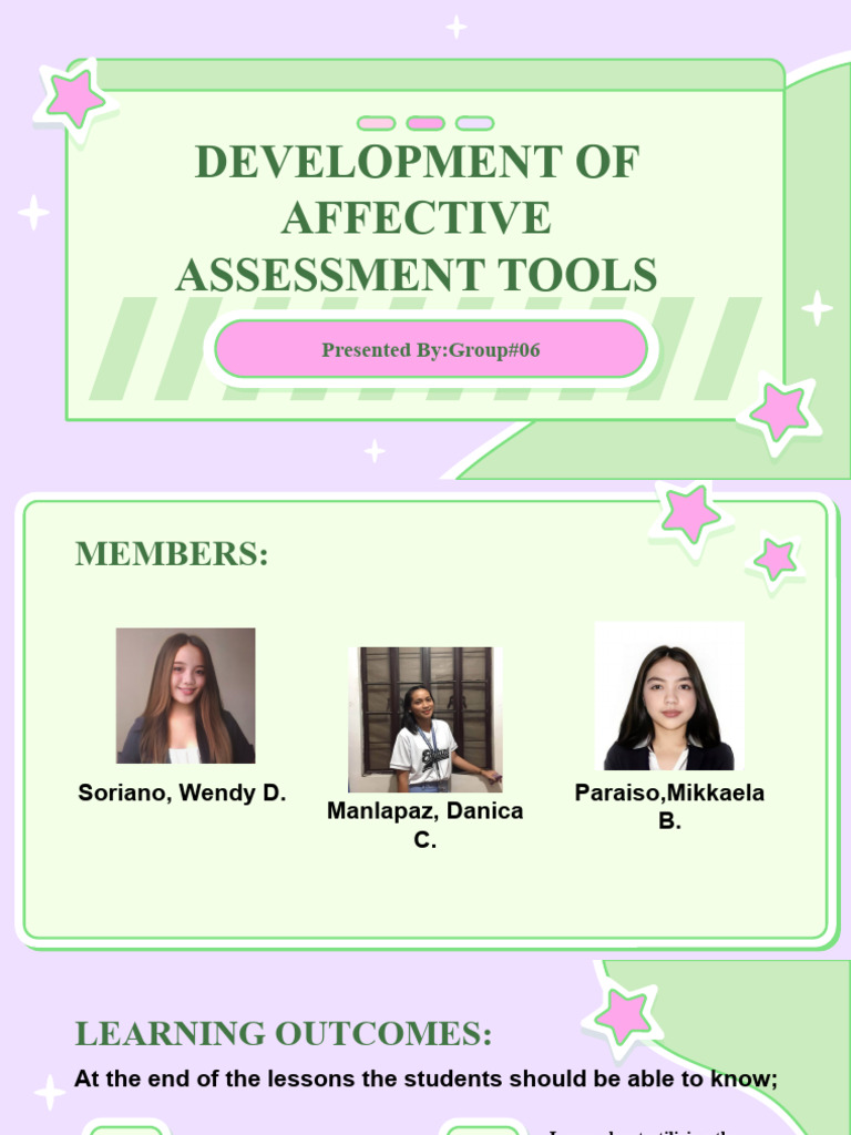 FinalGROUP 6 Development of Affective Assessment Tools PROF ED 10 | PDF ...