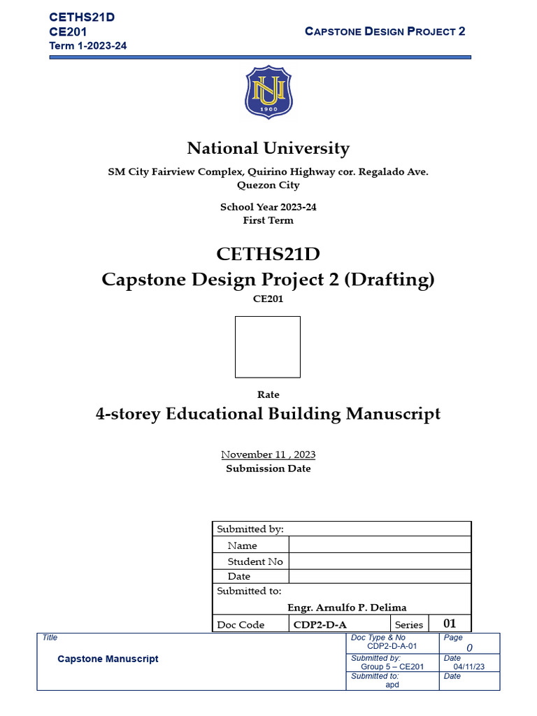 4-Storey Educational Building Design | PDF | Concrete | Building Technology