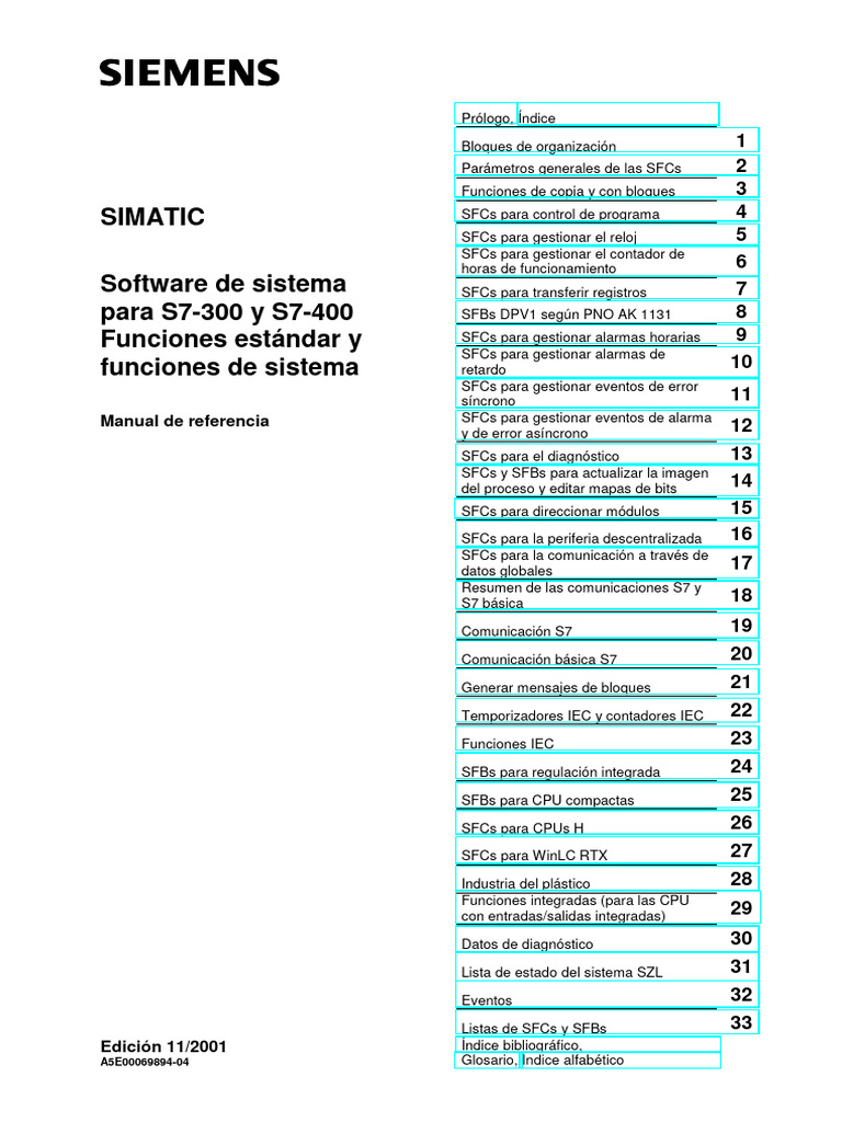 Func. Estándar y Func. de Sistema Para S7-300 y S7-400 | PDF | Unidad ...