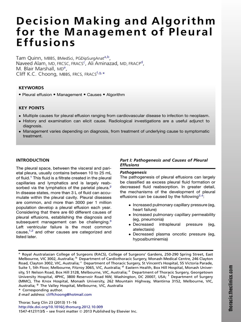 Light Criteria for Pleural Effusion Management | PDF | Epidemiology ...
