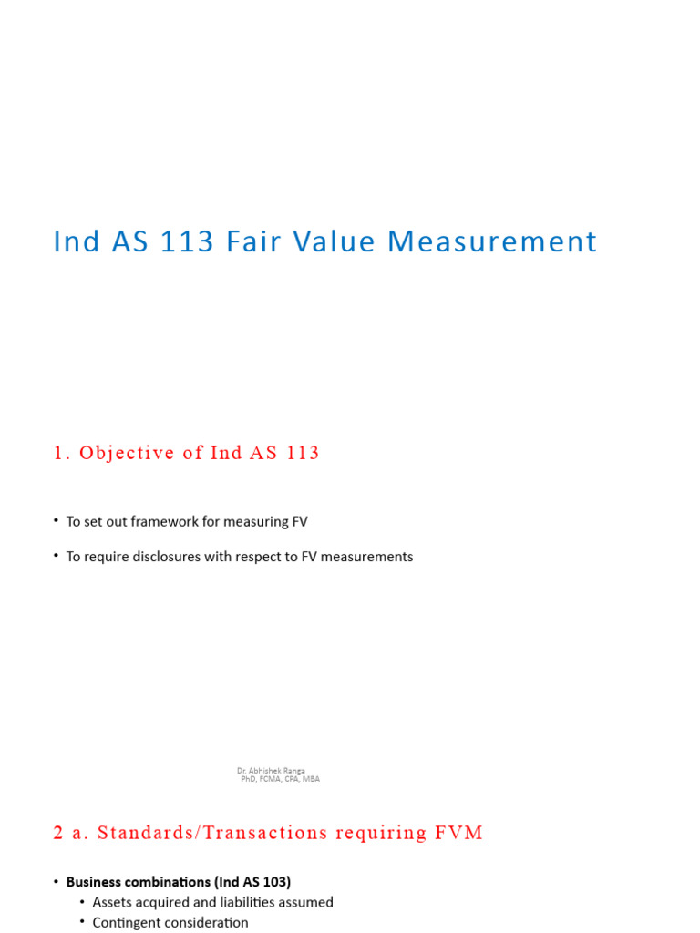 Ind AS 113 | PDF | Fair Value | Derivative (Finance)