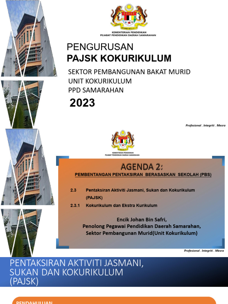 Pengurusan Pajsk - Spbm Ppd Samarahan 2023 | PDF