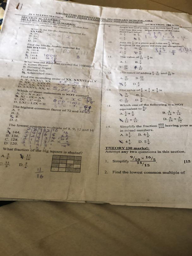 Mathematics Calculations | PDF