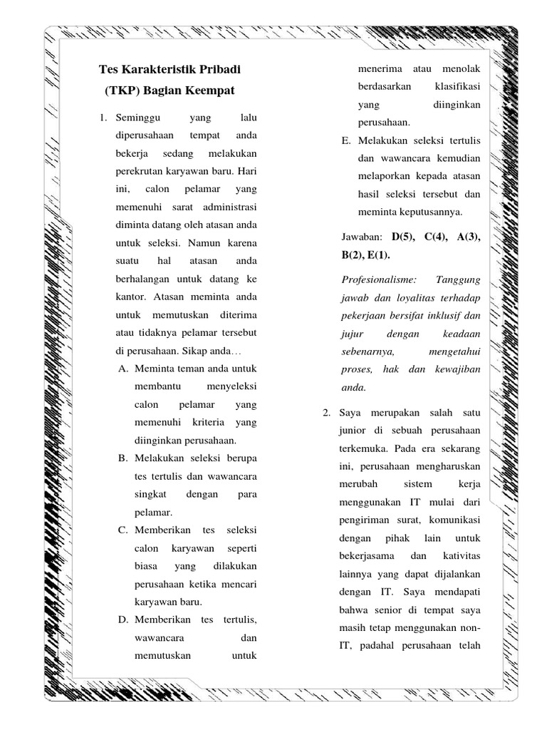 Soal TKP 4 2023 | PDF