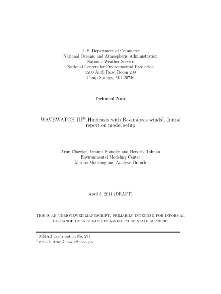 NOAA WW3 Model Setup Tehcnical Notes | PDF | Gulf Coast Of The United ...