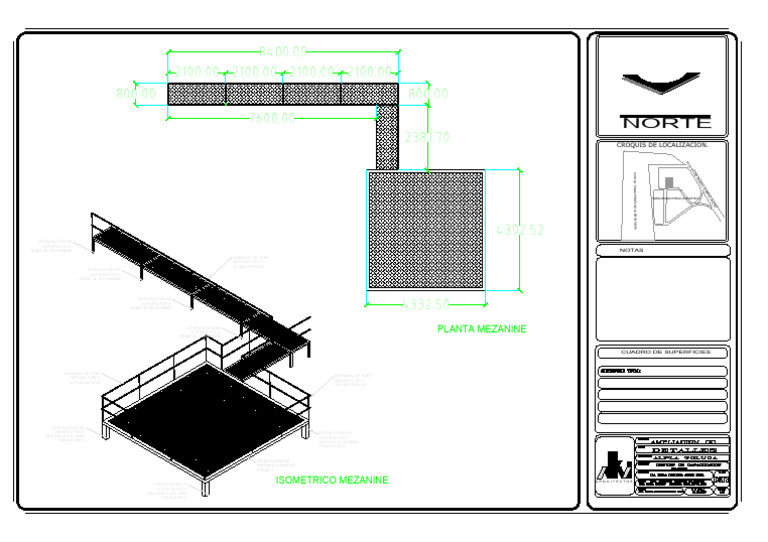 Planos de Mezzanine Metálico Isométrico | PDF