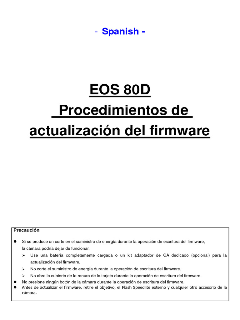 80d Firmwareupdate SP | PDF | Ventana (informática) | Informática