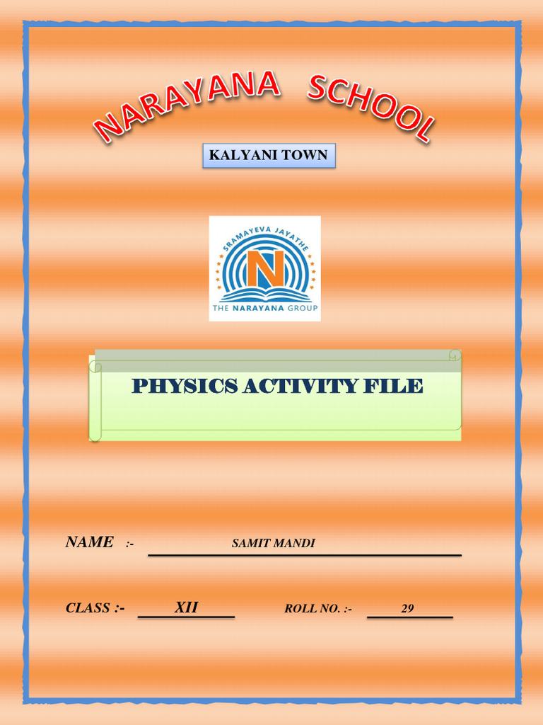 Physics Activity File for Class XII | PDF | Science & Mathematics