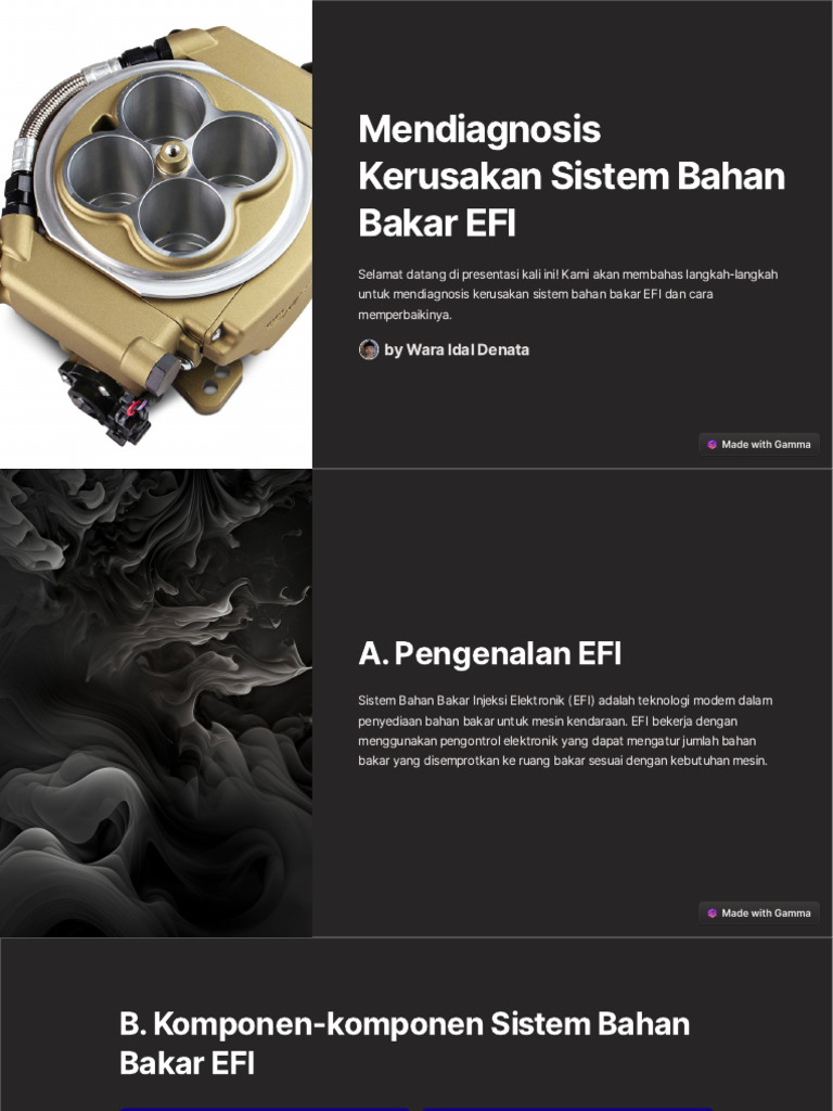 Mendiagnosis Kerusakan Sistem Bahan Bakar EFI | PDF