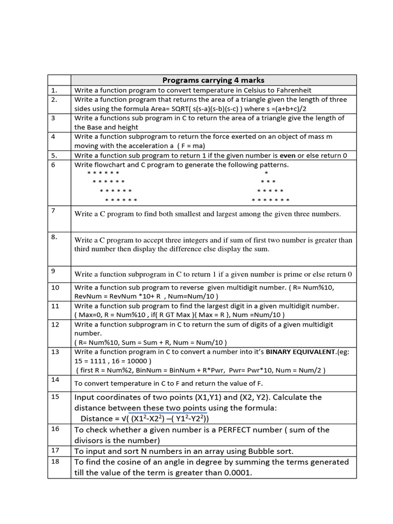 C Programming-C Coding Question Bank | PDF | Variable (Computer Science) | Pointer (Computer ...
