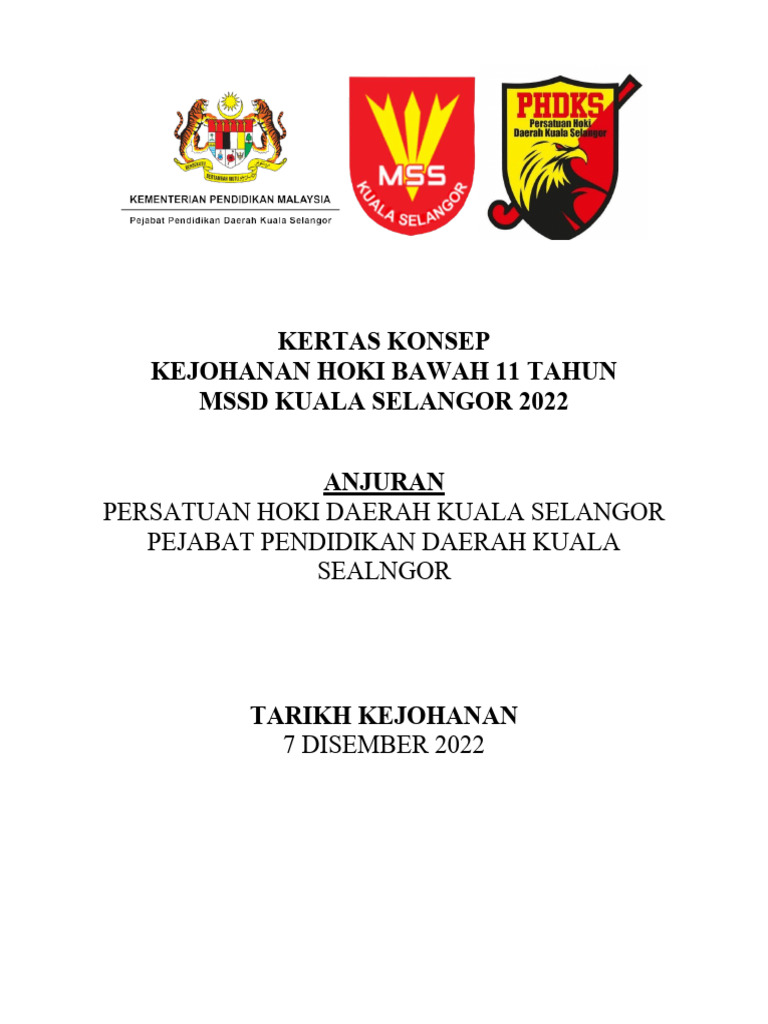 Kertas Kerja Kejohanan Hoki BWH 11 Tahun 2022 | PDF