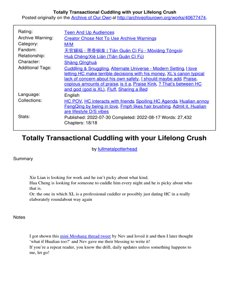 Cuddling with Your Crush | PDF | Sleep