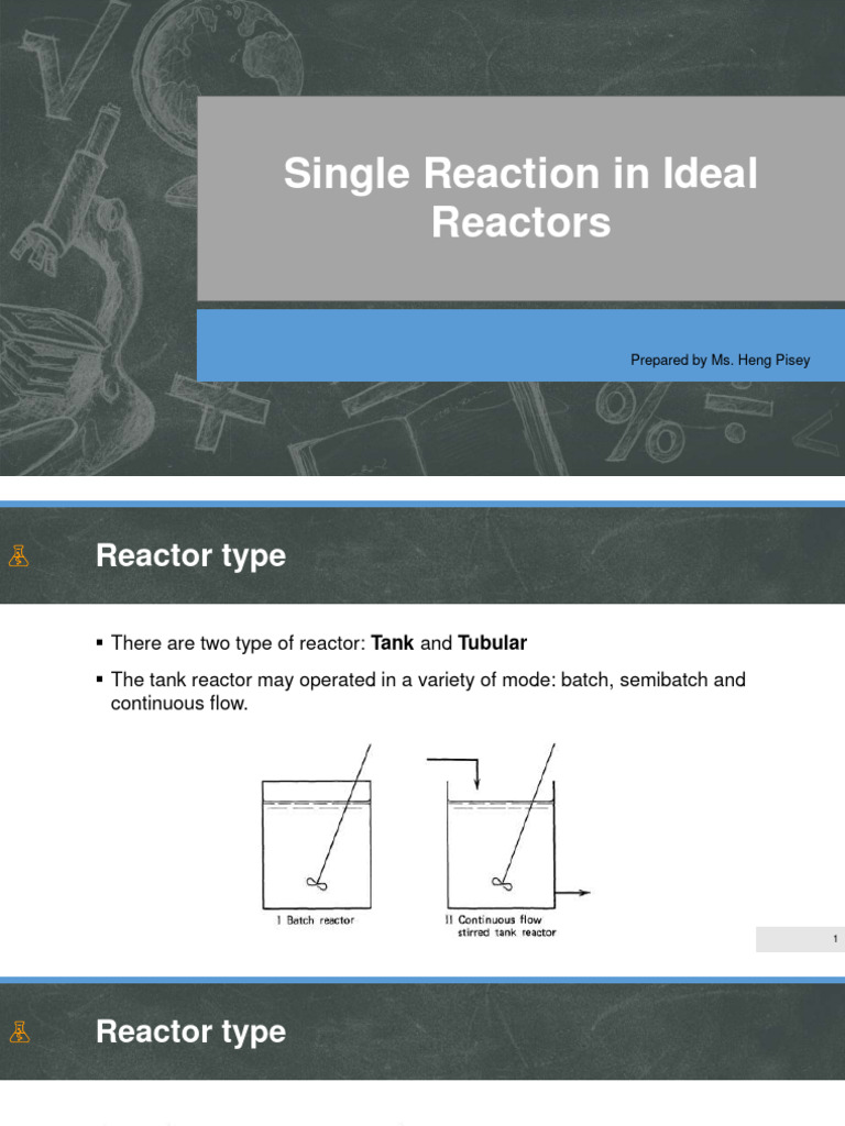Ideal Reactor Types and Material Balance | PDF | Chemical Reactor ...