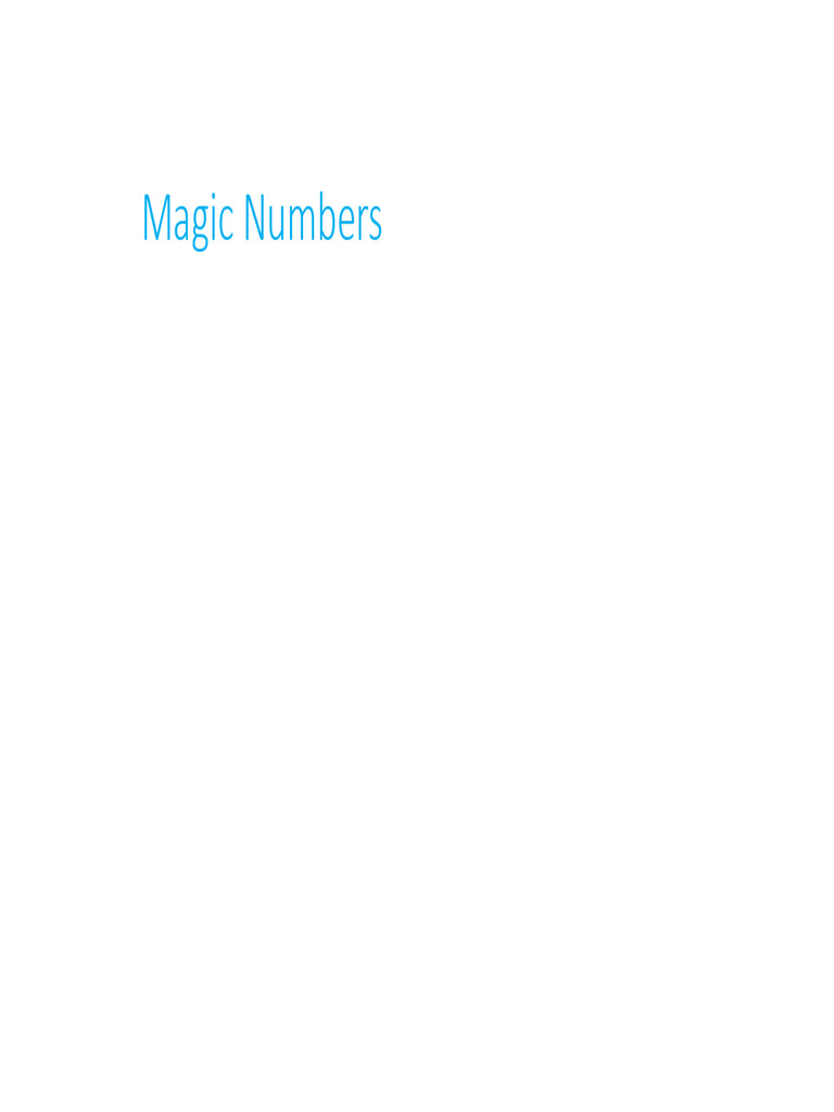 Magic Numbers | PDF | Office Equipment | Technology Development